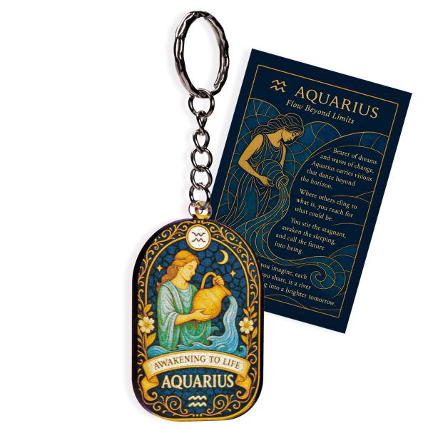 ・? Premium Zodiac Suncatcher Keychain - A Celestial Touch You Can Carry Crafted from high-quality transparent acrylic wi...