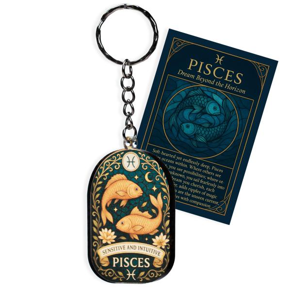 ・? Premium Zodiac Suncatcher Keychain - A Celestial Touch You Can Carry Crafted from high-quality transparent acrylic wi...