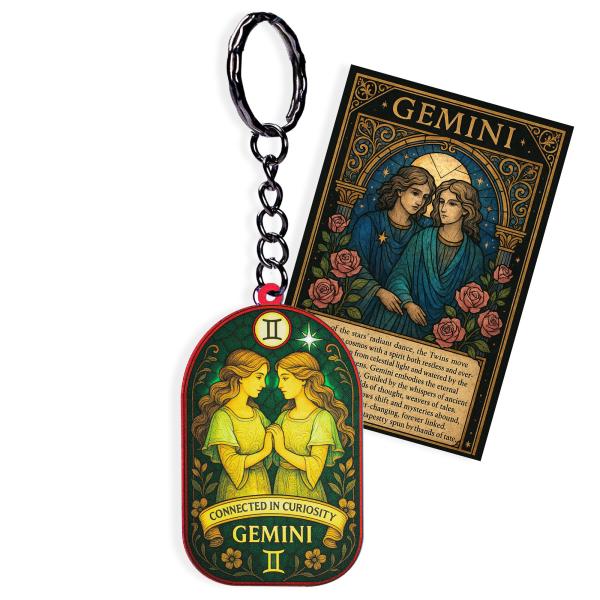 ・? Premium Zodiac Suncatcher Keychain - A Celestial Touch You Can Carry Crafted from high-quality transparent acrylic wi...