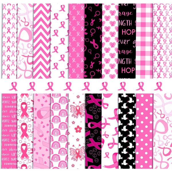 ・Breast Cancer Awareness Bow Theme: impart life to your creations with our pink ribbons fabric, each square is full of b...
