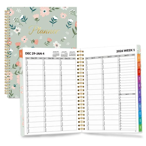 ・2026 Professional Planner - Cover from January 2026 to December 2026, Features 12 months of monthly and weekly pages, a...