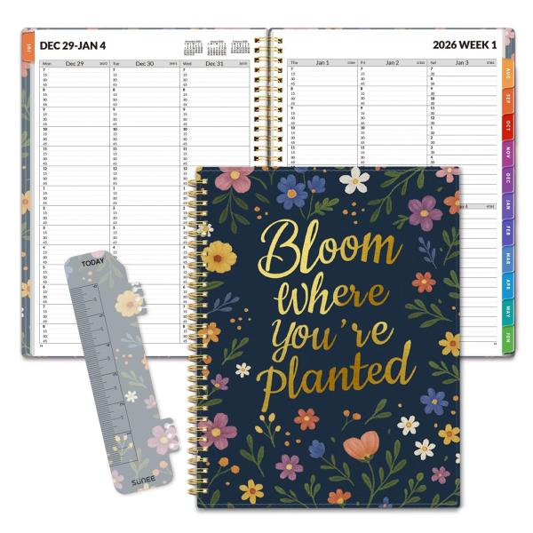 ・2026 Professional Planner - Cover from January 2026 to December 2026, Features 12 months of monthly and weekly pages, a...