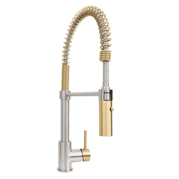 ・Exclusive Finishes - Elevate the centerpiece of your kitchen with a sleek and stunning brushed nickel faucet finish pai...