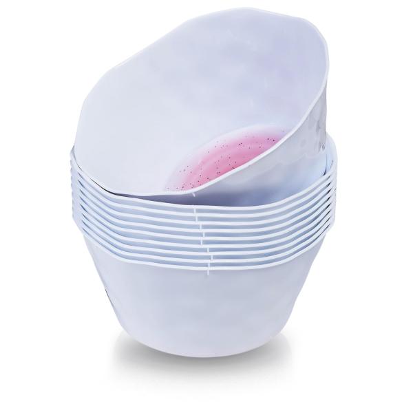 ・MODERN DESIGN: These soup bowls feature a stylish pink mist and white color scheme with a hammered texture, adding a ch...