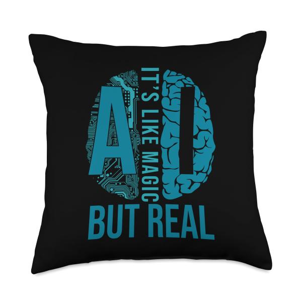 ・AI: It's like magic but real.・This merchandise, inspired by funny and humorous quotes about futuristic artificial intel...