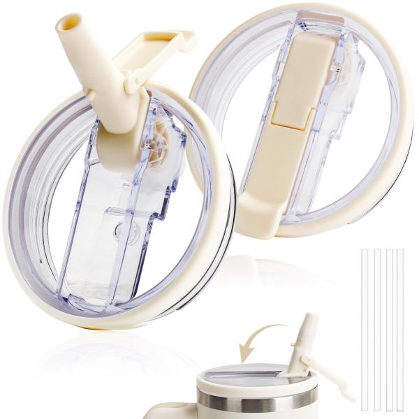 ・Perfect Fit for 40 oz: This 40oz tumbler flip straw pro lid is the ideal solution for preventing leaks in your 40 oz St...
