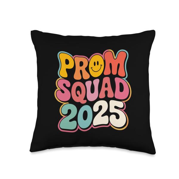 ・Celebrate Prom in Style, This groovy retro "Prom Squad 2025" vintage design, perfect for besties getting ready to slay ...