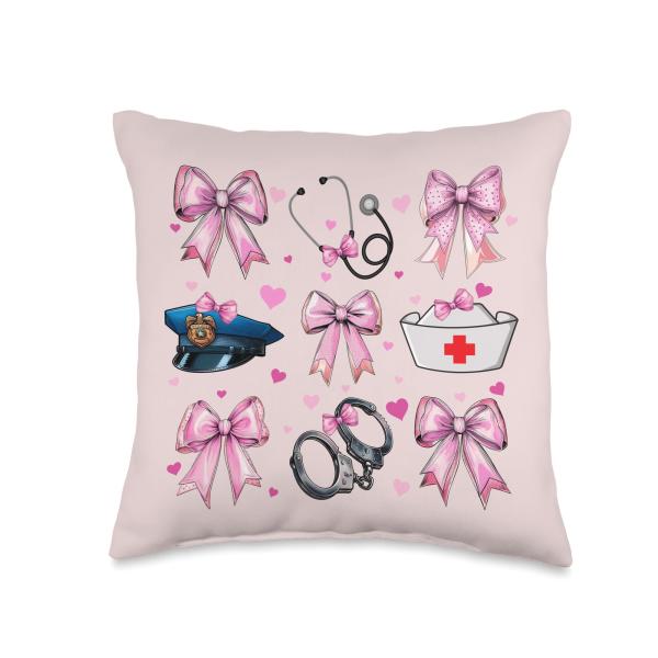 ・Coquette Bow Correctional Nurse Prison Nurse Girl Mom Mama Graphic for Mothers Day, Mom, Mama, Mommy, Aunt, Aunty, Sist...