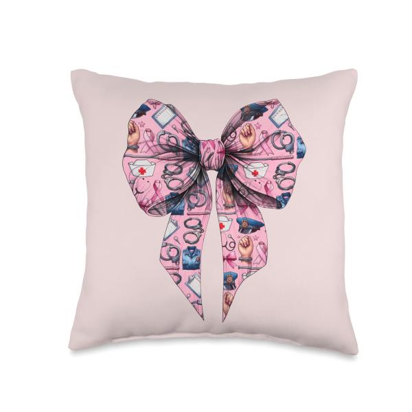 ・Coquette Bow Prison Nurse Correctional Nurse Girl Mom Mama Graphic Design for Mothers Day, Mom, Mama, Mommy, Aunt, Aunt...