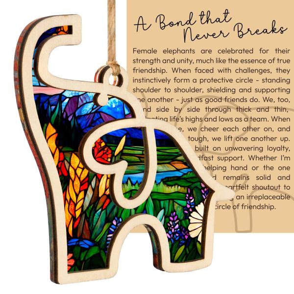 ・? 2025 CHRISTMAS ELEPHANT ORNAMENT WITH STORY CARD: This beautifully crafted Friendship Elephant Ornament for Women Tri...