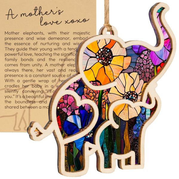 ・? 2025 CHRISTMAS ELEPHANT ORNAMENT WITH STORY CARD: This beautifully crafted Friendship Elephant Ornament for Women Tri...