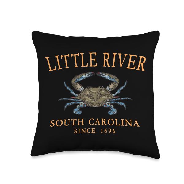 ・Little River South Carolina since 1696 blue claw crab orange arched letters design historic Little River South Carolina...