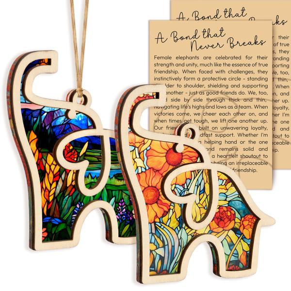 ・? ELEPHANT ORNAMENT WITH STORY CARD: This beautifully crafted Sisterhood Elephant Ornament for Women Tribe comes with a...