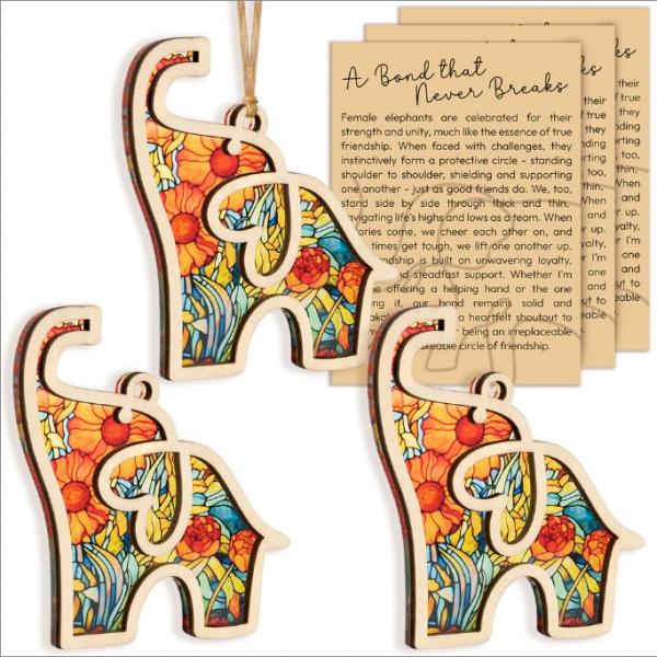 ・? ELEPHANT ORNAMENT WITH STORY CARD: This beautifully crafted Sisterhood Elephant Ornament for Women Tribe comes with a...