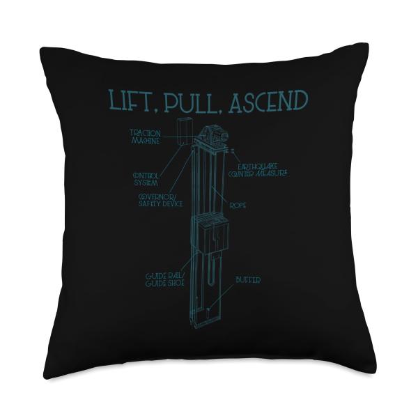 ・Lift, Pull, Ascend.・This merchandise, inspired by how elevators work, is for elevator mechanics, liftmen, lift girls, o...