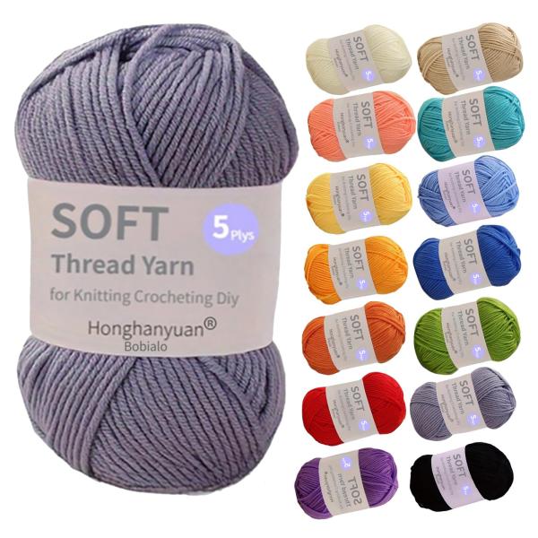 ・More than 20 colors are available,Acrylic,5 plys,110m Lenght,50g weight・Super Soft, durable yarn in a generous palette ...