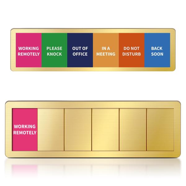 ・【6 Clear Privacy Options】Our slide door sign includes five status options: Do Not Disturb, Please Knock, In a Meeting, ...