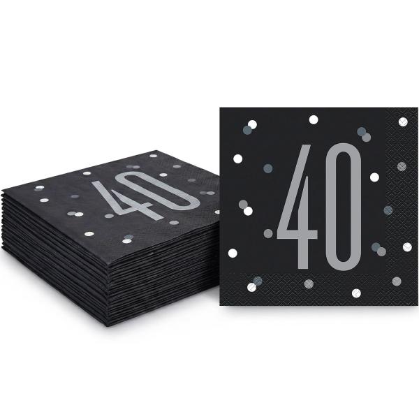 ・CLASSIC BLACK ＆ SILVER DESIGN: Features a bold black background with shimmering silver polka dots and a large silver "4...