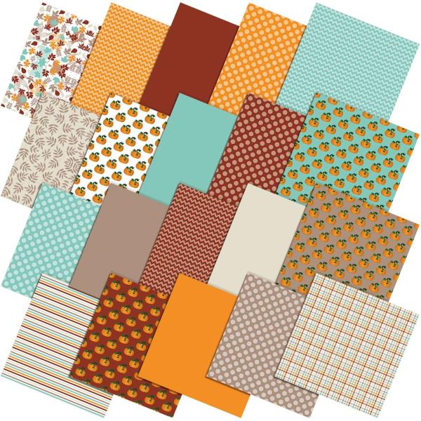 ・Colorful Fall Theme: impart life to your creations with our fall blue fabric, each square is full of bright colors; The...