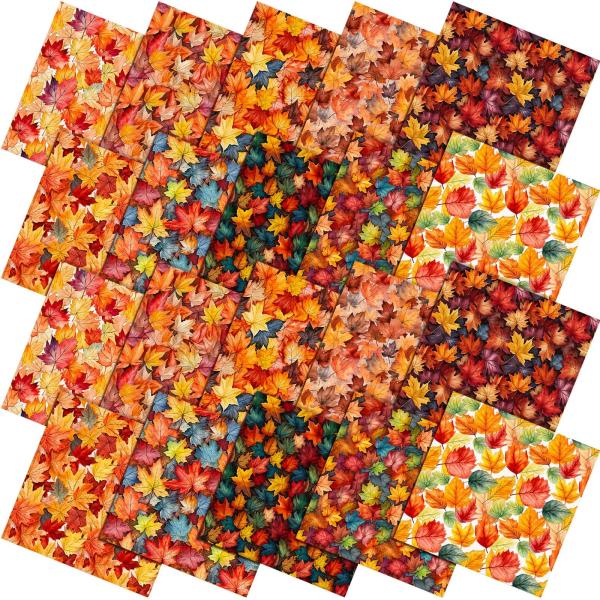 ・Colorful Maple Leaf Theme: impart life to your creations with our maple leaf fabric, each square is full of bright colo...