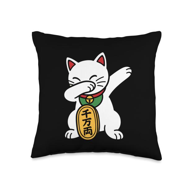 ・A smiling Maneki Neko throws a crisp dab to share good luck. Fans of Japan culture will instantly recognize it. This cu...