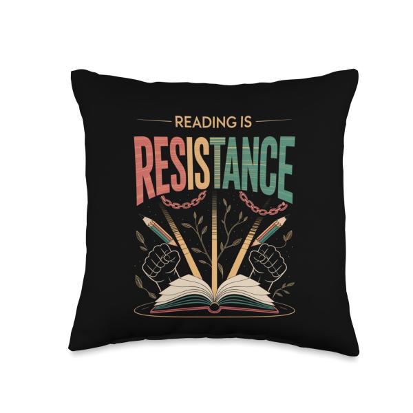 ・Education as Empowerment design. This "Reading Is Resistance" design is a bold tribute to knowledge as a form of protes...