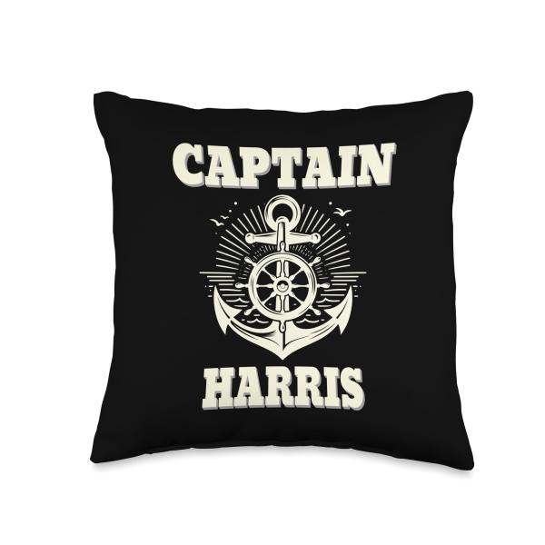 ・Classic nautical illustration featuring a bold anchor, ship wheel, and water waves with strong block text reading Capta...