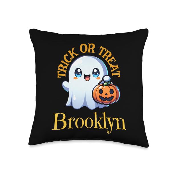 ・Personalized name cute ghost trick and treat Halloween graphic design for men, women, kids, boys, girls, teenager. Grab...