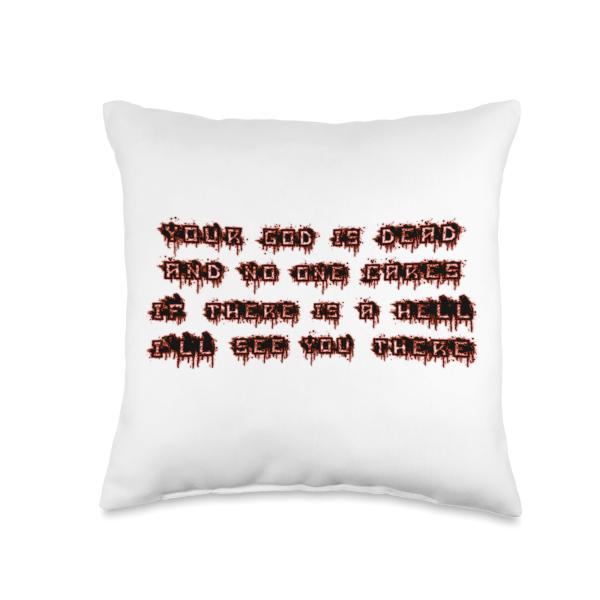 ・This design features a saying about God, Hell and Sin. It reminds, with a wink, of the sacrifice of Jesus, who bears th...