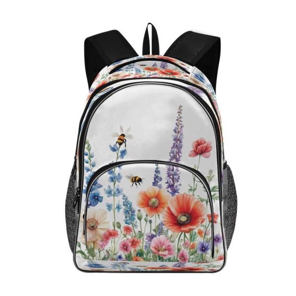 ・SPACIOUS BACKPACK WITH SMART ORGANIZATION - This large-capacity backpack (17.7"x12.6"x6.7", 1.7lbs) fits 13-15.6" lapto...