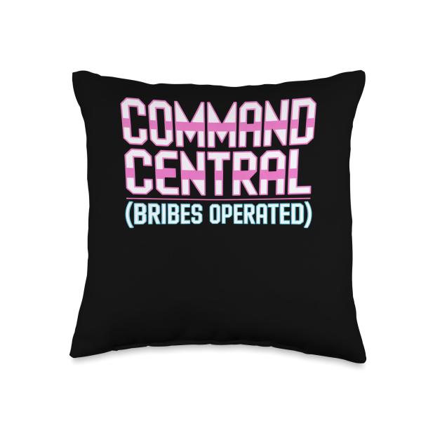 ・Perfect for those who appreciate sarcastic humor and witty commentary on the absurdities of life. Text: 'COMMAND CENTRA...