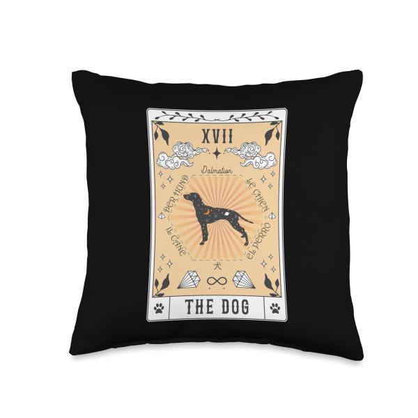 ・The Dog, Der Hund, Chien, Il Cane, El Perro, 犬. Great funny fantasy tarot, retro vintage aesthetic style, dog breed cel...