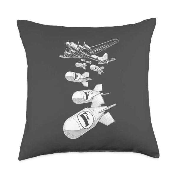 ・Military Humor Novelty design. Sarcastic anti social swearing carpet bomber. Funny retro vintage war airplane dropping ...