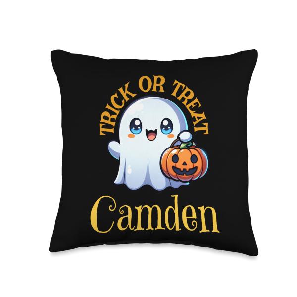 ・Personalized name cute ghost trick and treat Halloween graphic design for men, women, kids, boys, girls, teenager. Grab...