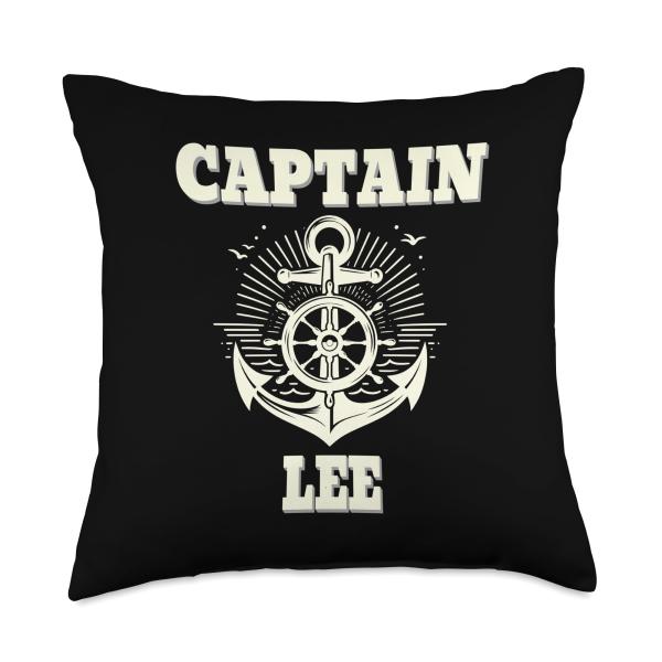 ・Classic nautical illustration featuring a bold anchor, ship wheel, and water waves with strong block text reading Capta...