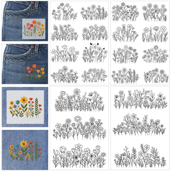 ・Nature-Inspired Designs: Features clusters of wildflowers and blooming meadow motifs, ideal for adding a rustic and org...
