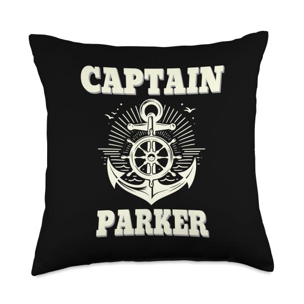 ・Classic nautical illustration featuring a bold anchor, ship wheel, and water waves with strong block text reading Capta...