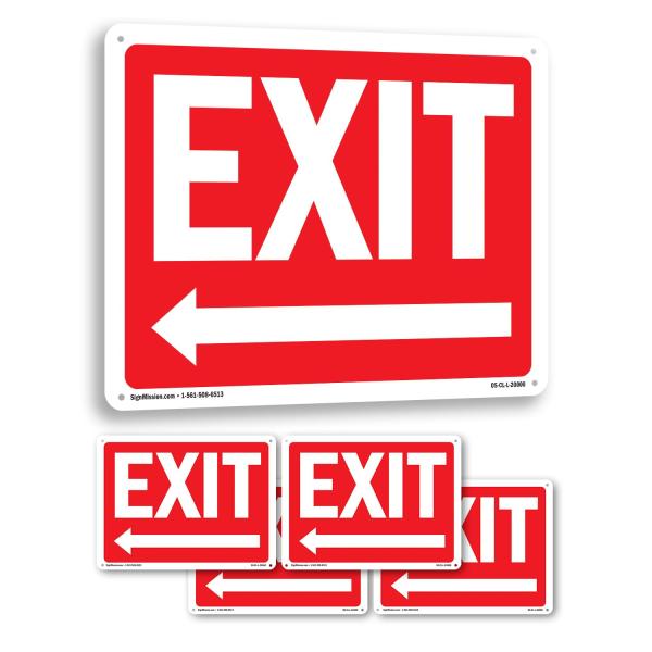 ・SIZE ＆ SPECS: 5 Pack Of 14" x 10" Aluminum Signs (Rust Free) - Commercial grade pre-finished white aluminum with (4) pr...