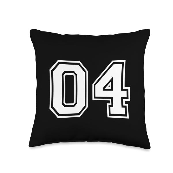 ・04 stands bold in varsity lettering and commands attention. This sporty graphic suits athletes who love strong team pri...
