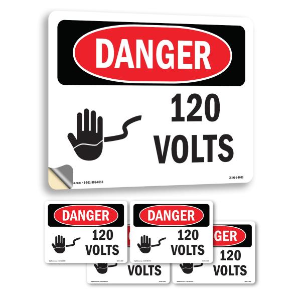 ・SIZE ＆ SPECS: 5 Pack Of 10" x 7" Vinyl Label Decals - Commercial grade vinyl with adhesive backing specifically designe...