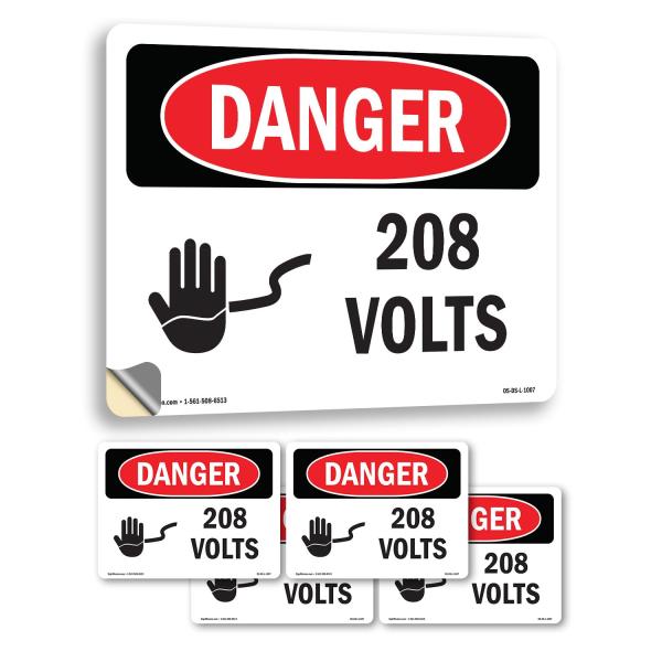・SIZE ＆ SPECS: 5 Pack Of 5" x 3.5" Vinyl Label Decals - Commercial grade vinyl with adhesive backing specifically design...