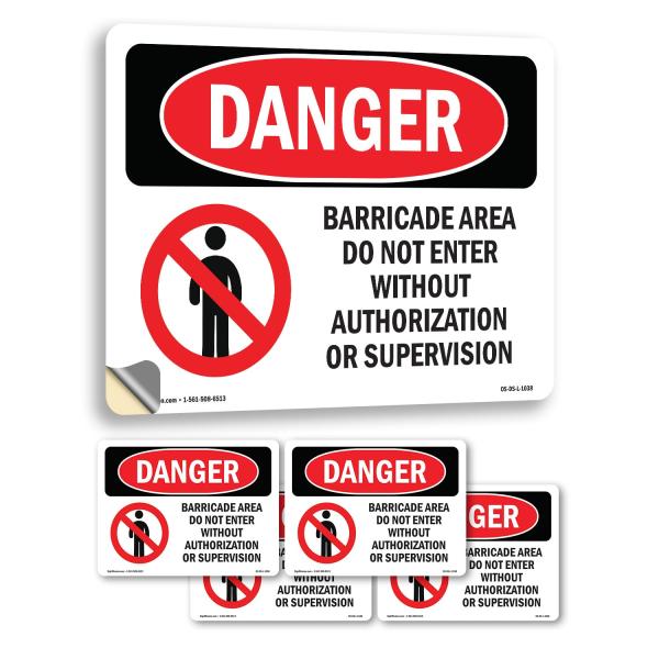 ・SIZE ＆ SPECS: 5 Pack Of 14" x 10" Vinyl Label Decals - Commercial grade vinyl with adhesive backing specifically design...