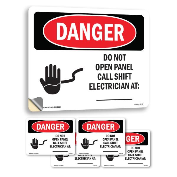 ・SIZE ＆ SPECS: 5 Pack Of 14" x 10" Vinyl Label Decals - Commercial grade vinyl with adhesive backing specifically design...