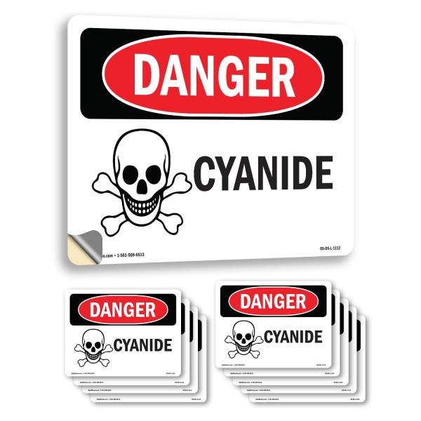 ・SIZE ＆ SPECS: 10 Pack Of 7" x 5" Vinyl Label Decals - Commercial grade vinyl with adhesive backing specifically designe...