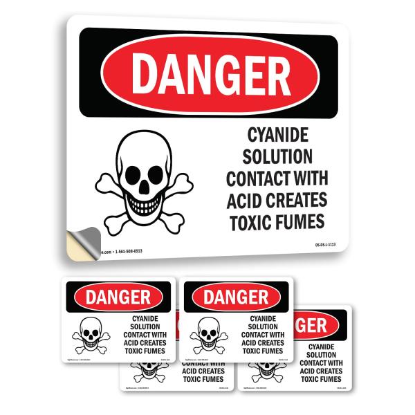 ・SIZE ＆ SPECS: 5 Pack Of 14" x 10" Vinyl Label Decals - Commercial grade vinyl with adhesive backing specifically design...