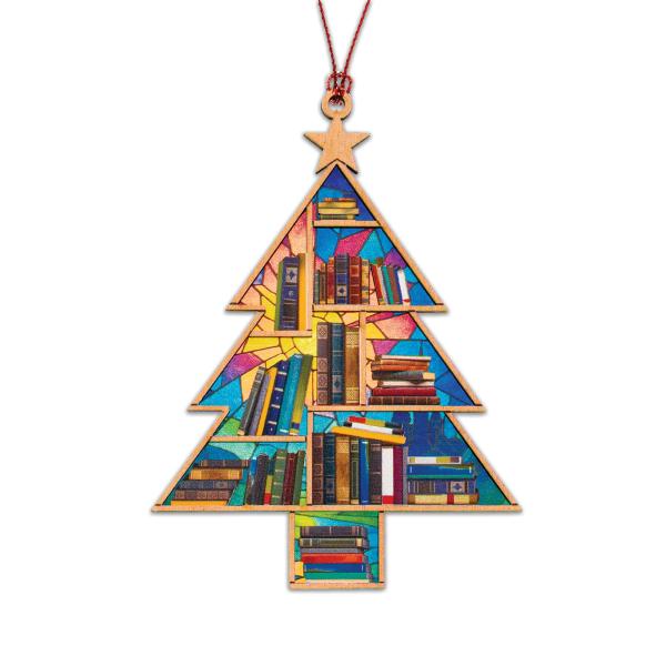・? 2-Layer Book Ornament - Wood ＆ Acrylic Tree Design: This unique Christmas ornament is crafted with a beautiful layere...
