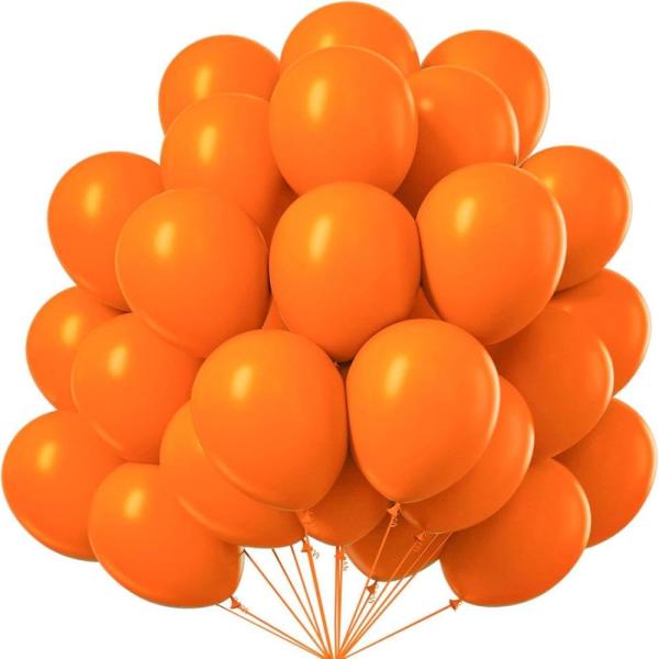 ・52 PCS 12" Orange Latex Balloons: Ideal for orange-themed parties (Halloween, Thanksgiving, birthdays, graduations, bab...