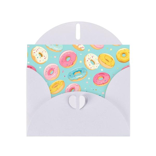 ・Elevate your holiday greetings with the White YYHWHJDE donut Picture Greeting card, a stunning Christmas card that shin...