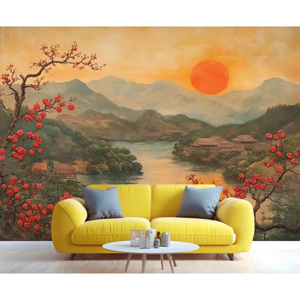 ・Mural Size: The overall size of the mural is 78.7"W x 78.7"H. This mural wallpaper is cut into 4 pieces for easy instal...
