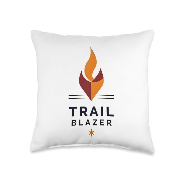 ・Inspire others with this bold 'Trail Blazer' design, featuring a stylized flame-pin hybrid that symbolizes passion, adv...